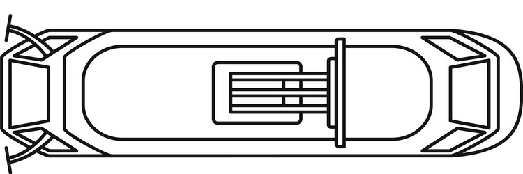 Top view tram icon flat style Royalty Free Vector Image