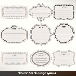 Frame labels set ornamental vintage decorat Vector Image