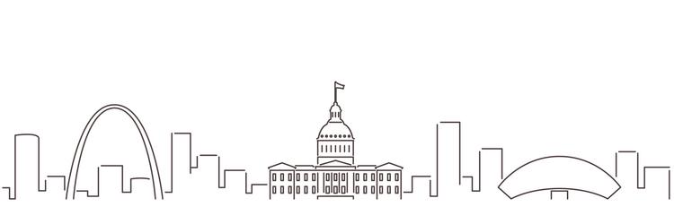 Map of the saint louis borders Royalty Free Vector Image