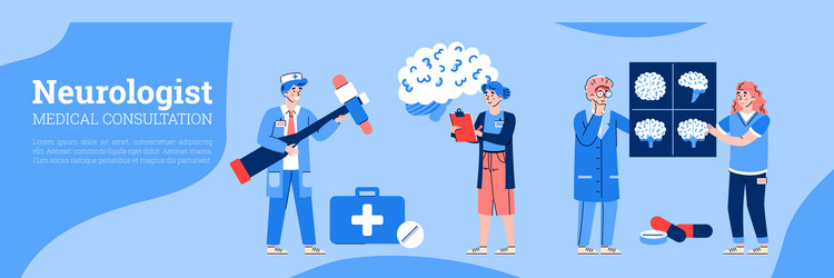 Banner with medical office mri mrt Royalty Free Vector Image