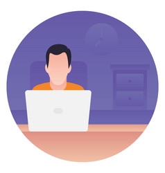 Employee working Royalty Free Vector Image - VectorStock