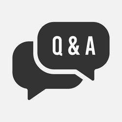 Questions and answers chat balloons faq Royalty Free Vector