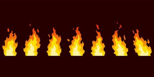 Fire Animation Sprite Vector Images (over 450)