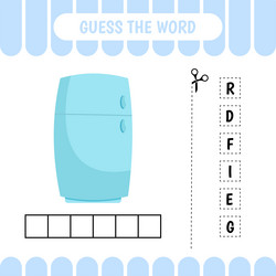 Guess the word educational learning game Vector Image
