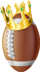 Cartoon football king mascot Royalty Free Vector Image