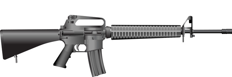 M16 Assault Rifle - Vietnam War Royalty Free Vector Image