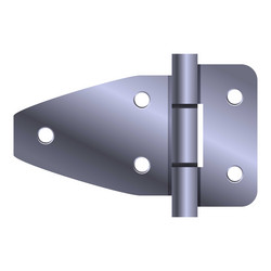 Realistic metal door hinge connecting two objects Vector Image