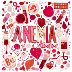Anemia infographic poster Royalty Free Vector Image