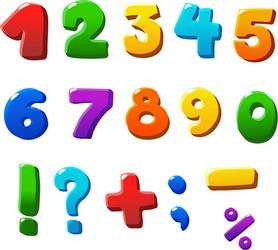 3d bubble numbers Royalty Free Vector Image - VectorStock