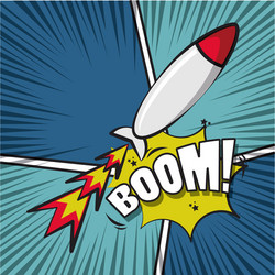 Kaboom explosion pop art comic design Royalty Free Vector