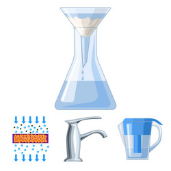 Purification water filter filtration Royalty Free Vector
