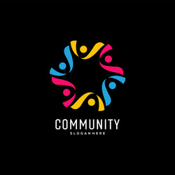 United community logo design company Royalty Free Vector