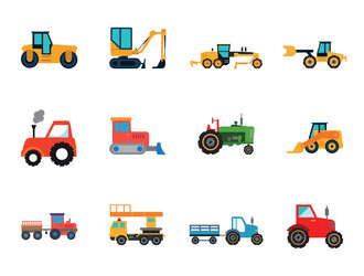 Heavy cars icon set Royalty Free Vector Image - VectorStock