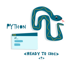 Python code language sign programming coding Vector Image