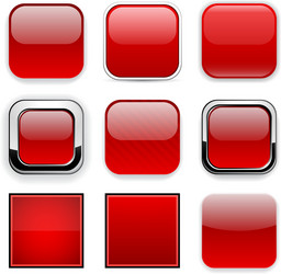 Square button set Royalty Free Vector Image - VectorStock