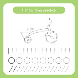 Train kids toys theme handwriting practice sheet Vector Image