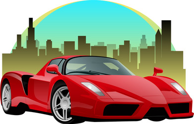 Ferrari 488 pista Royalty Free Vector Image - VectorStock