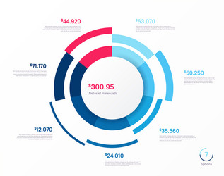 Infographic round chart template Royalty Free Vector Image