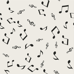 Musical notes seamless pattern Royalty Free Vector Image