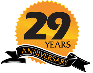 Happy anniversary 29 years Royalty Free Vector Image