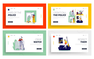 Angry neighbor characters arguing and complaining Vector Image