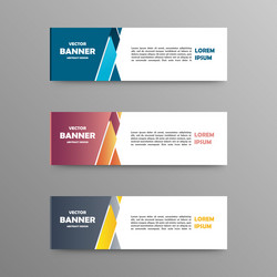 Side arrow banner template design with horizontal Vector Image