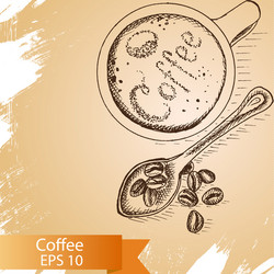 Sketch - coffee Royalty Free Vector Image - VectorStock
