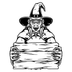 Cute victorian witch with butterflies and four Vector Image