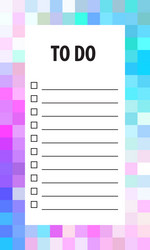 To do list blank template Royalty Free Vector Image
