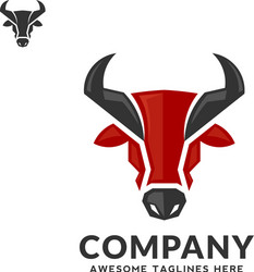 Abstract simple bull head logo concept Royalty Free Vector