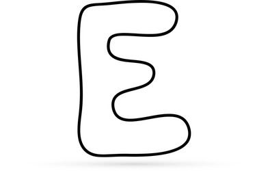 Letter E Clip Art Black And White