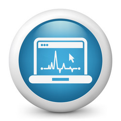 Ekg on computer screen Royalty Free Vector Image