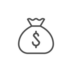 Money pouch icon and finance concept Royalty Free Vector