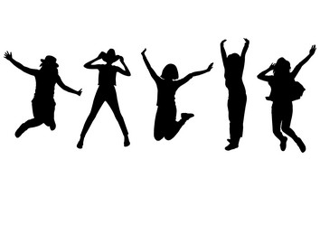 Jumping Shadow Women Vector Images (over 380)
