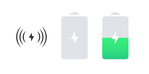 Wireless charging station contactless charger Vector Image