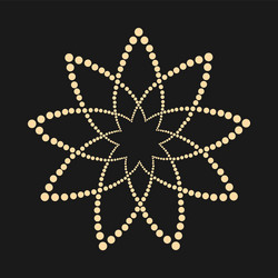 Abstract dotted flower shape design element Vector Image