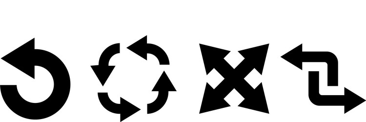 Three black arrows icons arrow Royalty Free Vector Image