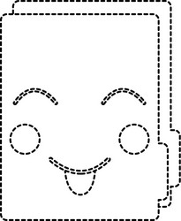 Folder document kawaii cute cartoon Royalty Free Vector