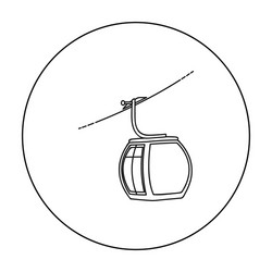 Funicular icon in cartoon style isolated on white Vector Image