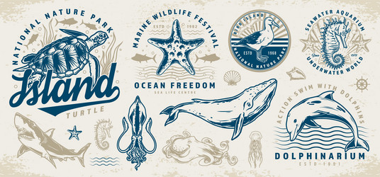 Marine Life Logos
