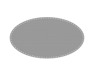 Oval patch with stitches Royalty Free Vector Image