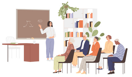 Adult education concept Royalty Free Vector Image