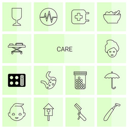 Care icons Royalty Free Vector Image - VectorStock