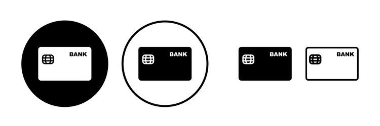 Credit card icon payment icon debit payment icon Vector Image