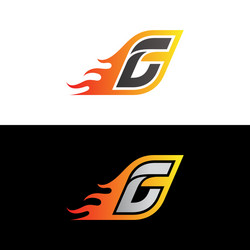 Letter G in Fire Flame Icon Vector Images (over 220)