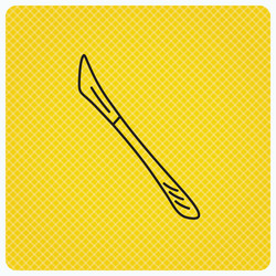 Scalpel icon surgeon tool sign Royalty Free Vector Image