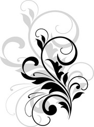 Floral scroll Royalty Free Vector Image - VectorStock