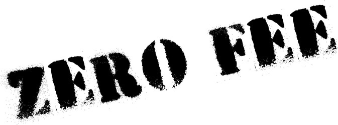 Zero fee stamp Royalty Free Vector Image - VectorStock