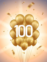 100th year anniversary background Royalty Free Vector Image