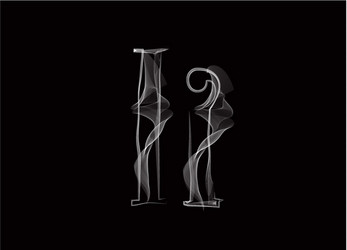 Smoke font letter l Royalty Free Vector Image - VectorStock